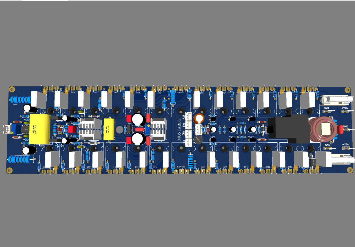 Power Amplifier Circuit Diagram with PCB Layout PDF
