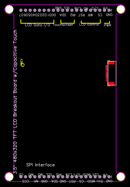 Adafruit 3.5 inch 480x320 Capacitive Touch Display Resources - EasyEDA