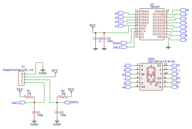 TM1637 Display_modul Resources - EasyEDA