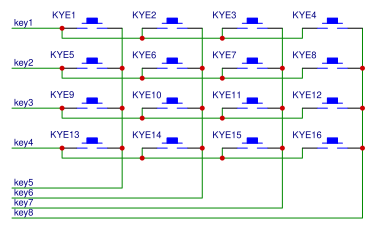 matrix keyboard 4x4 Resources - EasyEDA