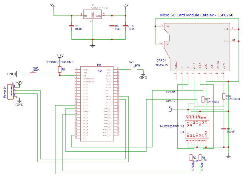 ESP_SDCARD Resources - EasyEDA