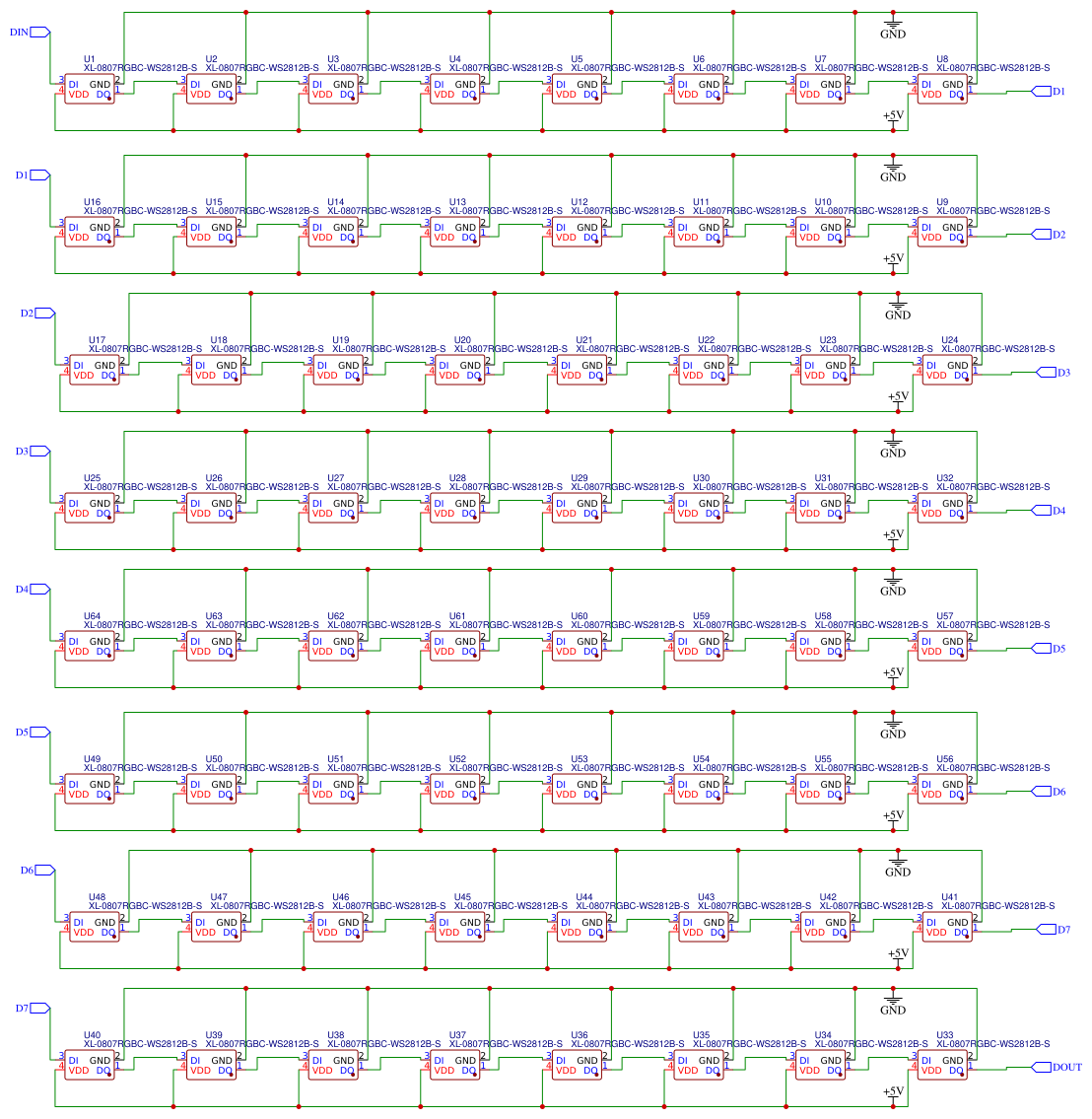 8x8 LED Block Resources - EasyEDA