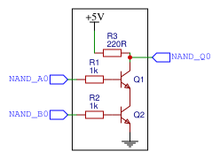 2-Input NAND Discrete THT RTL Resources - EasyEDA