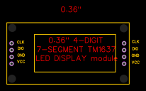 4-DIGIT 7-SEGMENT TM1637 LED DISPLAY module 0.36" Resources - EasyEDA