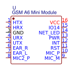 GSM A6 Mini Module Resources - EasyEDA
