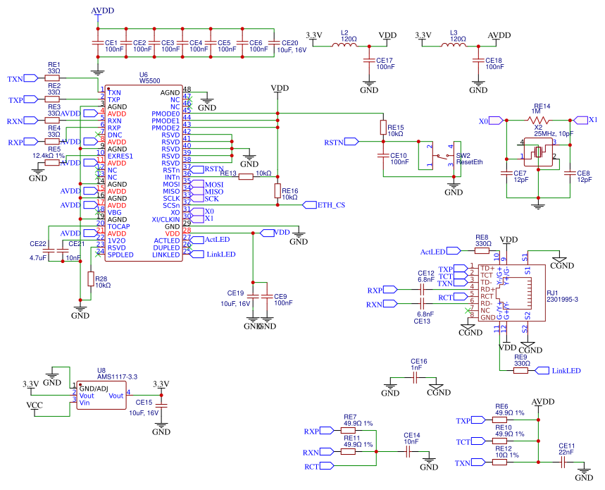 Ethernet-W5500 Module Resources - EasyEDA