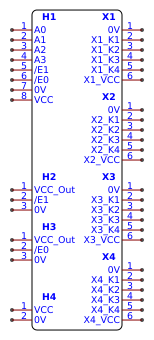 PB Design Test Interface- Relay Multiplexer Rev. 1 Resources - EasyEDA