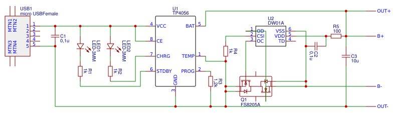 TP4056 - 03962A Lithium Battery Charger Resources - EasyEDA