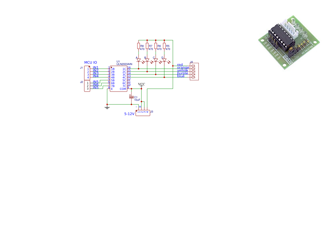Stepper motor driver board ULN2003A Resources - EasyEDA