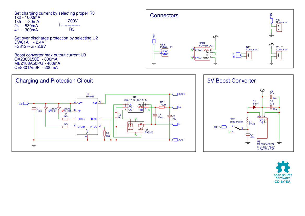 LiPo Charger Protector Booster Resources - EasyEDA