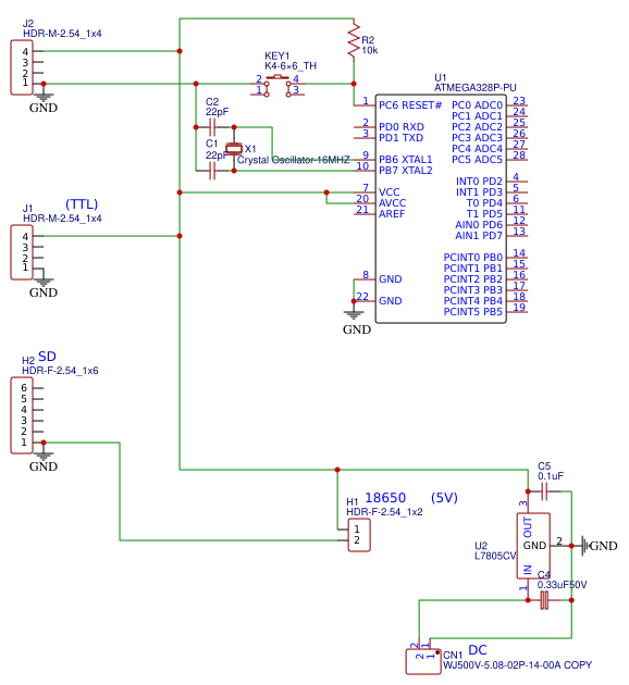 Atmega328p-pu 기본회로 Resources - EasyEDA