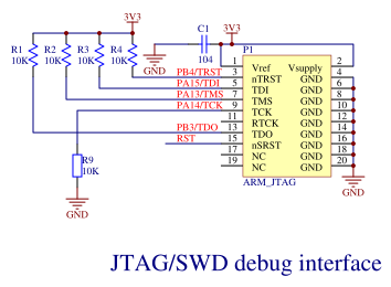 STM32F407 Dev Board - JTAG SWD debug interface_2020-07-11_21-26-35 Resources - EasyEDA