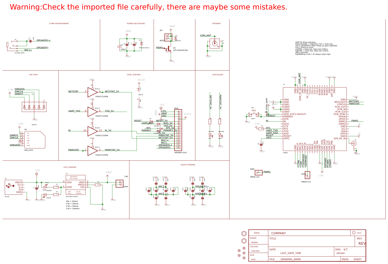 SIM808 Breakout Resources - EasyEDA