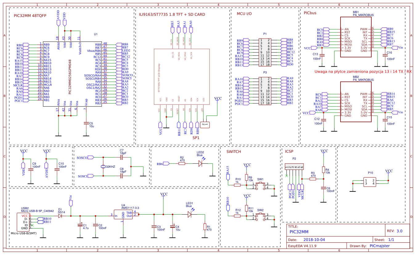 PIC32MM_ILI9163 Resources - EasyEDA