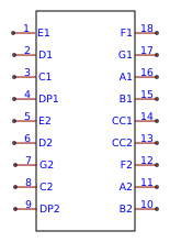 18 PIN 2 DIGIT SEVEN SEGMENT DISPLAY Resources - EasyEDA