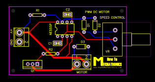 DC Motor Speed Controller PCB Resources - EasyEDA