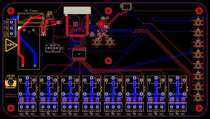 PCB_ESP32 8 Relay Board Resources - EasyEDA