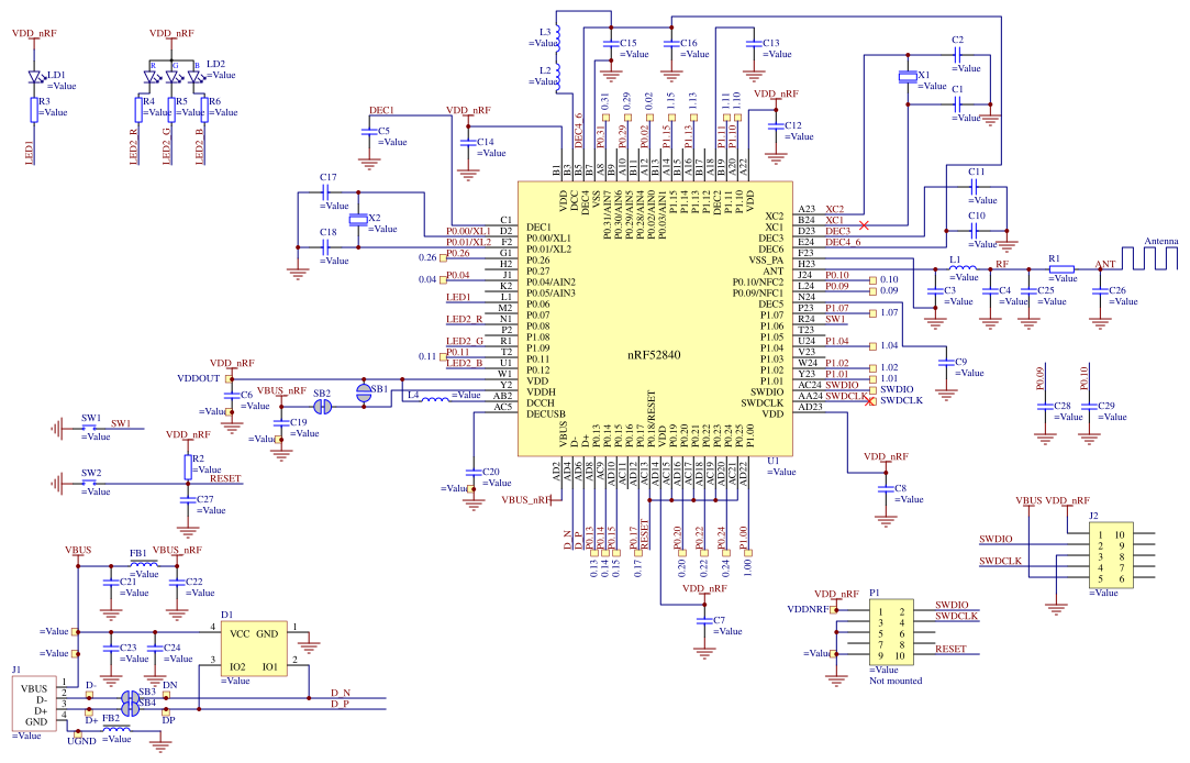 nrf52840 diagram Resources - EasyEDA