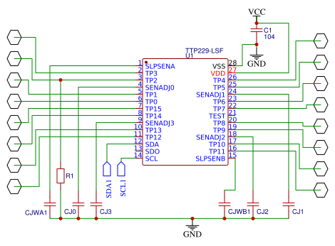 ttp229 Resources - EasyEDA