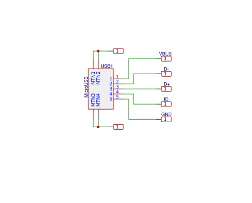 Micro USB Breakout Board Port Resources - EasyEDA