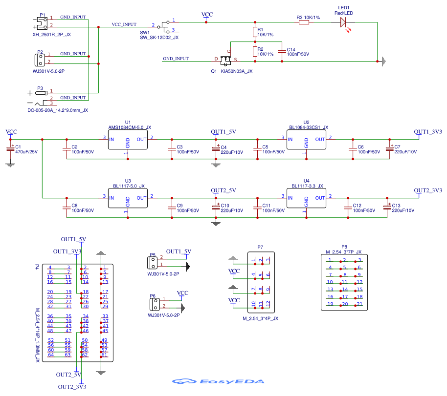 DC_5V/3V3_TWO Channel Resources - EasyEDA