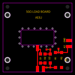 50 Ω Load Board No Copper Resources - EasyEDA