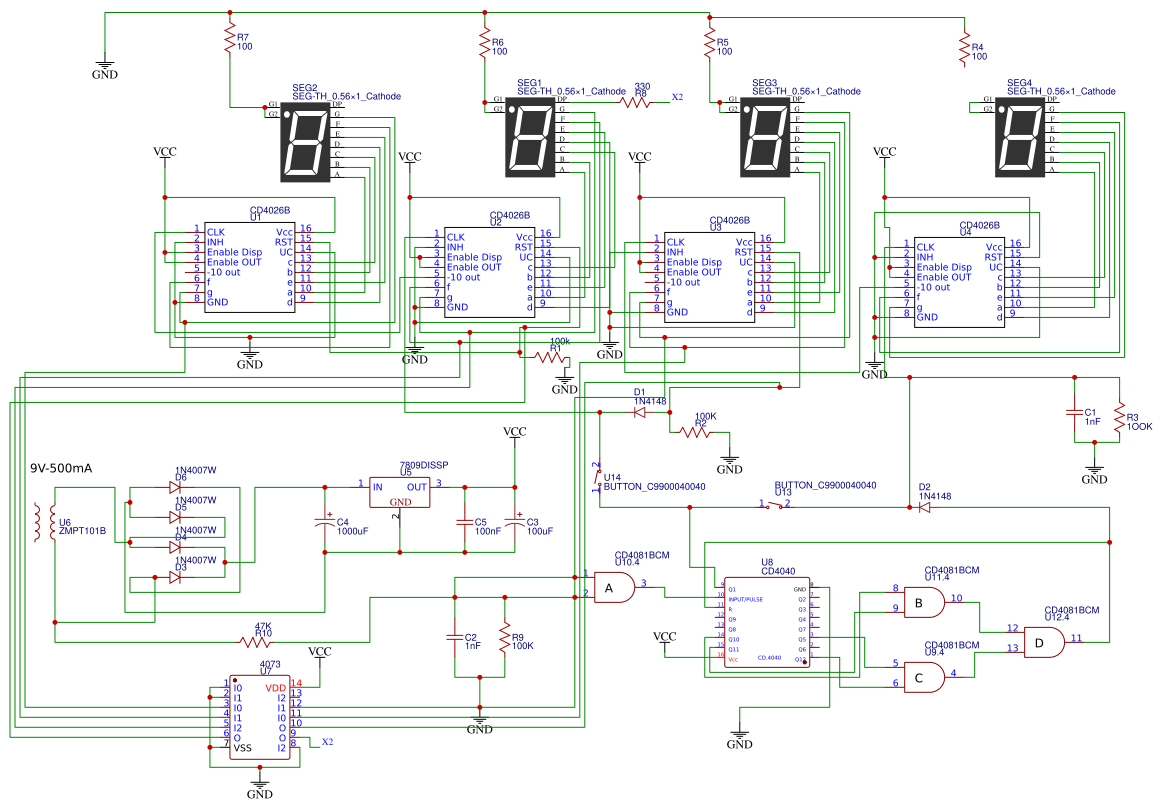 Relógio Digital Resources - EasyEDA