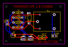 PCB_Push buton Transistor latching Resources - EasyEDA