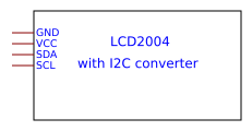 LCD2004 with I2C Resources - EasyEDA