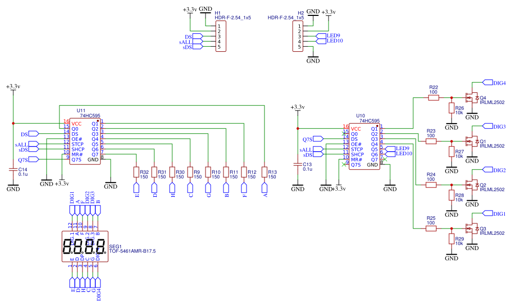 7Segment Module Resources - EasyEDA