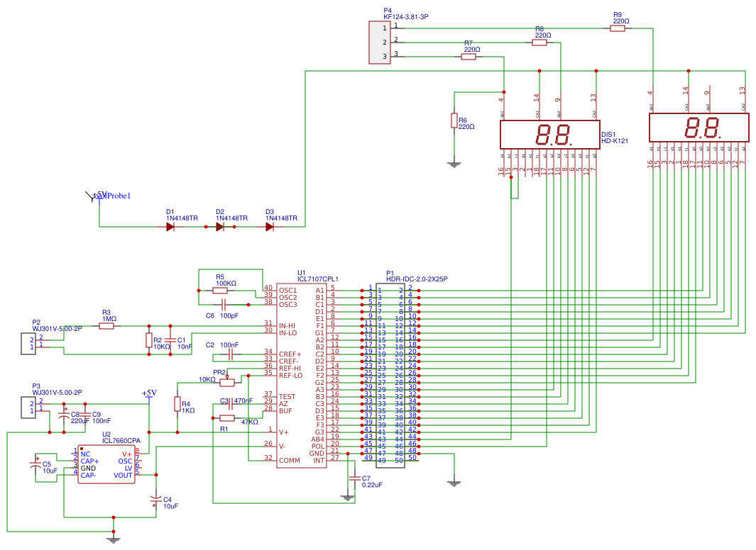 ICL7107 Voltmeter Resources - EasyEDA