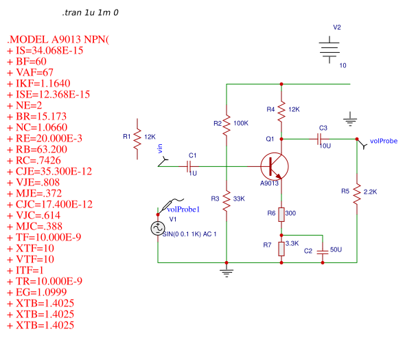 Transistor amplifier Simulation1 Resources - EasyEDA