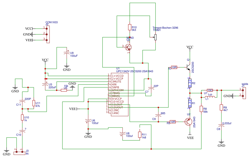 Amplificador UPC1342v Resources - EasyEDA