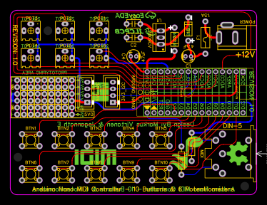 PCB_Arduino Nano MIDI Controller v1.0 Resources - EasyEDA