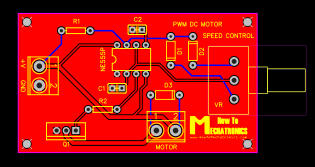 DC Motor Speed Controller PCB Resources - EasyEDA