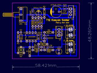 PCB_T12 Solder Station Analog by Kasya Resources - EasyEDA