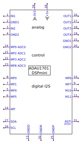ADAU1701 DSPmini Resources - EasyEDA