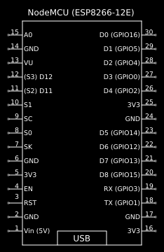NODEMCU (ESP8266-12E) 15P Resources - EasyEDA