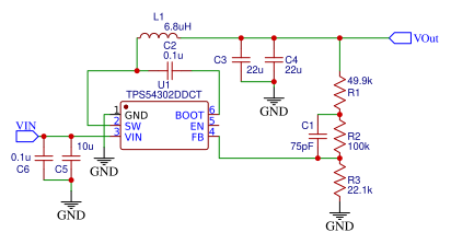 TPS54302 step down Resources - EasyEDA
