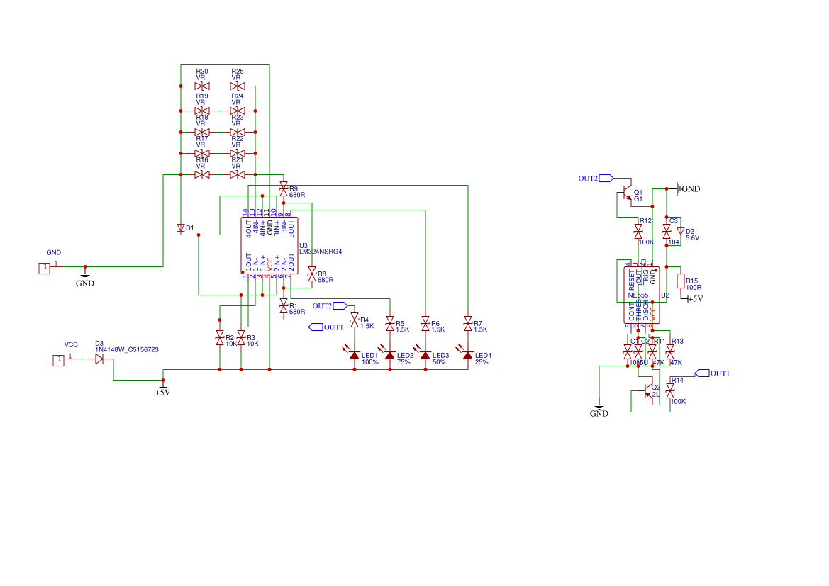 LM324 VU battery 4LED + ne555 fepo4 choose S Resources - EasyEDA
