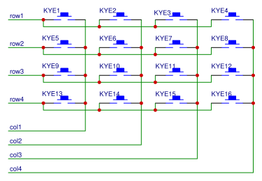 matrix keyboard 4x4z Resources - EasyEDA