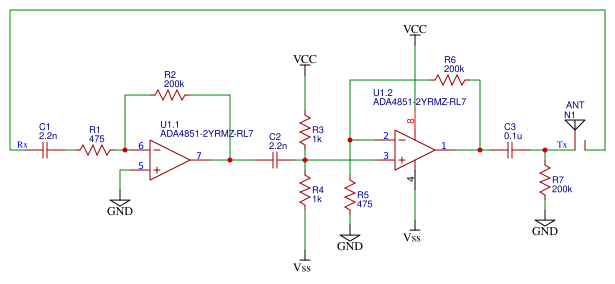 RxTx Antenna Driver (ADA4851-2) Resources - EasyEDA
