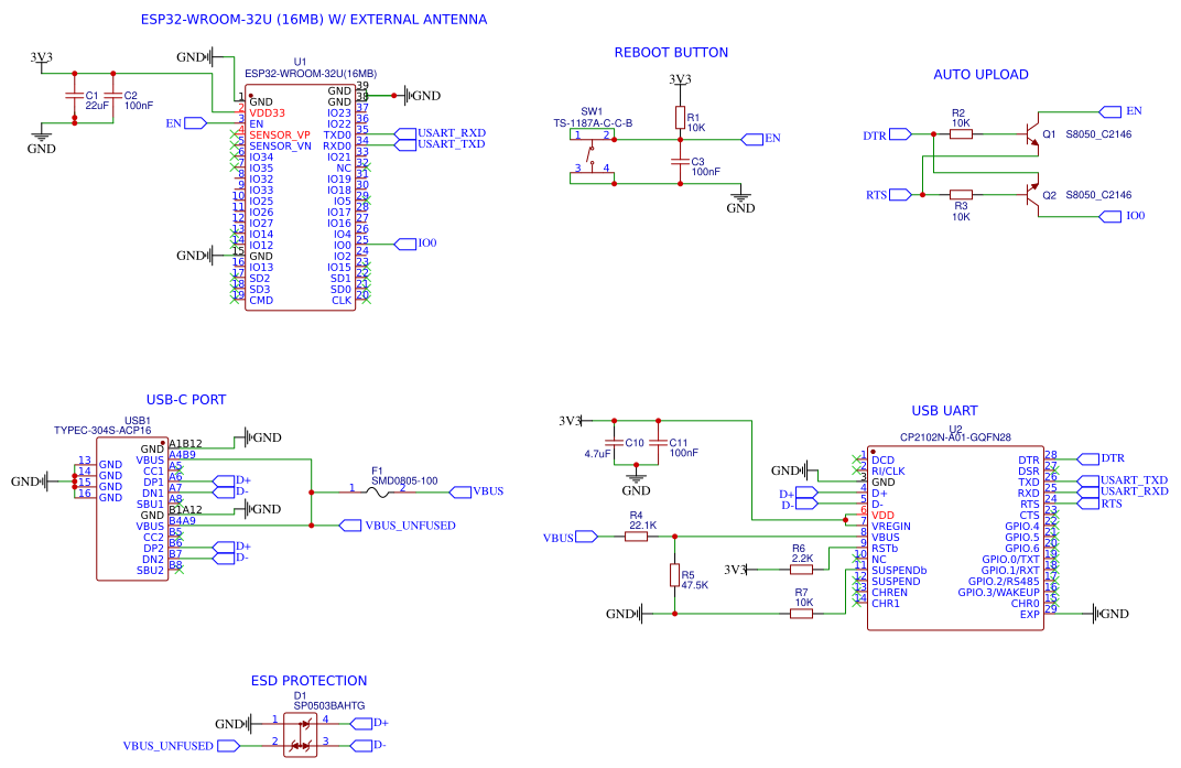 CP1202_ESP32 Resources - EasyEDA