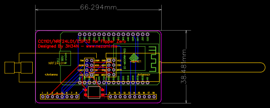 PCB_NRF24L01+ SMA & CC1101 with esp32s Resources - EasyEDA