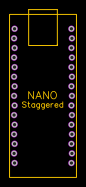 STAGGERED PADS ARDUINO NANO Resources - EasyEDA
