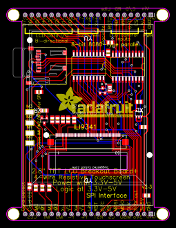 Adafruit 2.8 TFT Breakout v2 Resources - EasyEDA