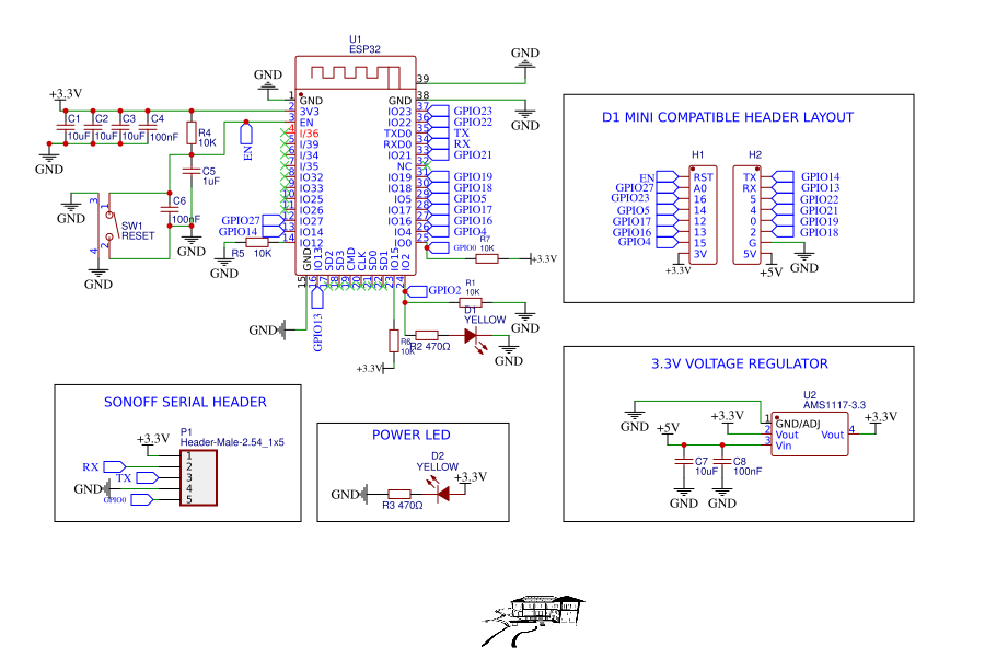 ESP32 D1 Mini SCH Resources - EasyEDA