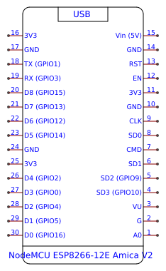NODEMCU ESP8266 AMICA COPY CH340 V3 Resources - EasyEDA