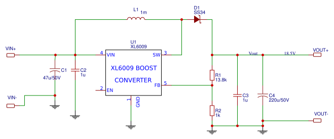 XL6009 Schematic Resources - EasyEDA