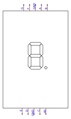 2.3 Inch 1 Digit CC 7 Segment Display copy Resources - EasyEDA